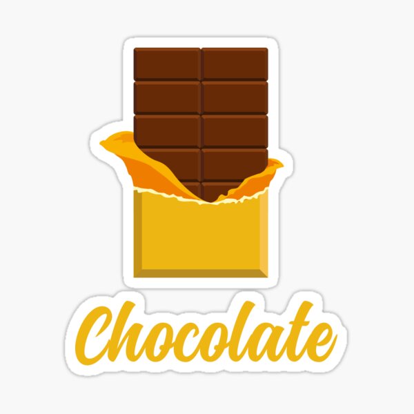"Chocolate bar" Sticker for Sale by vladocar | Redbubble