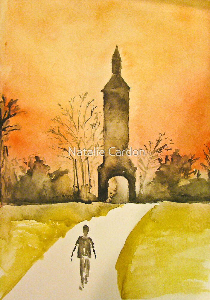 "Watercolor Depiction of The Clock Tower in Lorton, Virginia" by ...