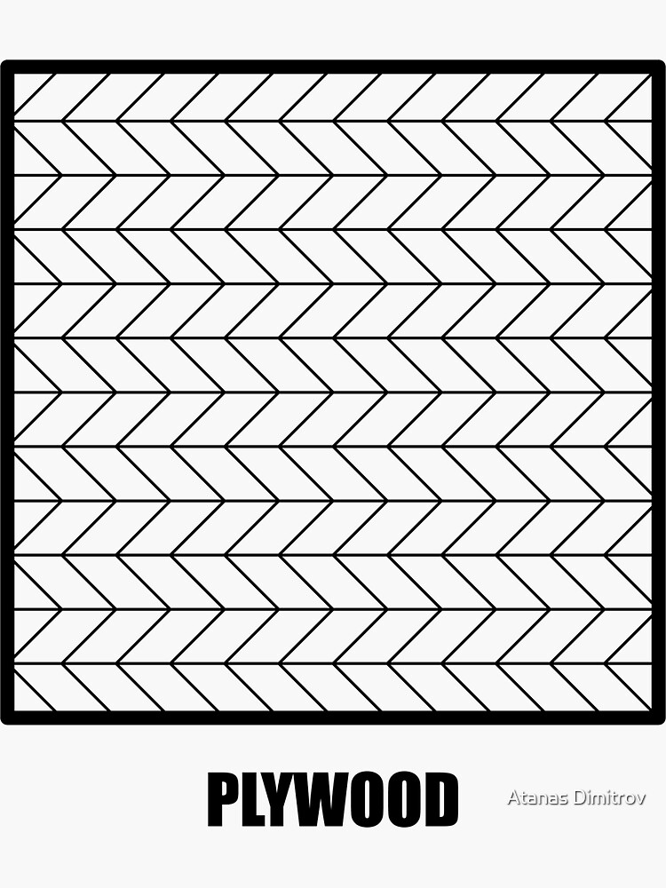 "PLYWOOD HATCH" Sticker for Sale by atanas-dimitrov | Redbubble