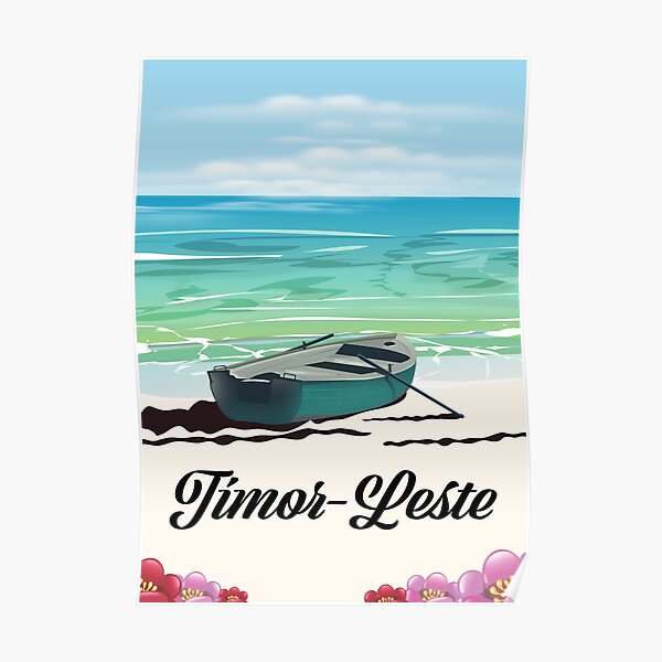 Póster «Timor-leste Cartel de viaje vintage.» de vectorwebstore | Redbubble