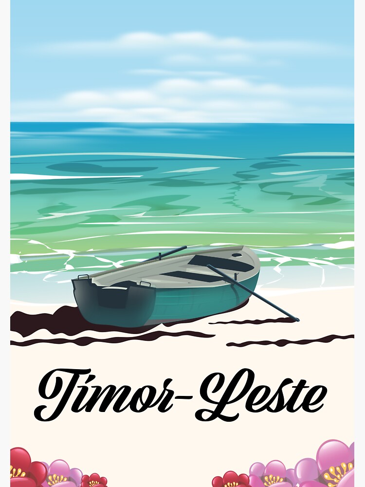 "timor-leste Vintage travel poster." Sticker by vectorwebstore | Redbubble