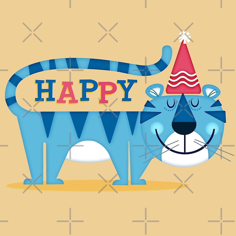 "Happy Tiger" by richhwalsh | Redbubble