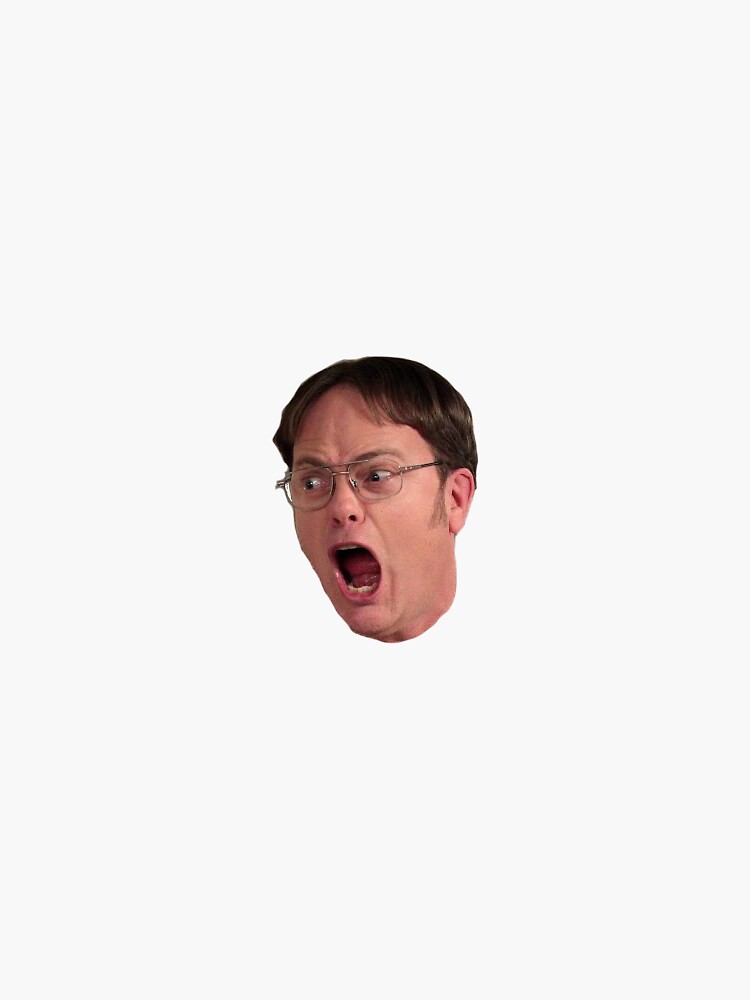 Sticker « Dwight Schrute Screaming Face - Le bureau », par Flakey ...