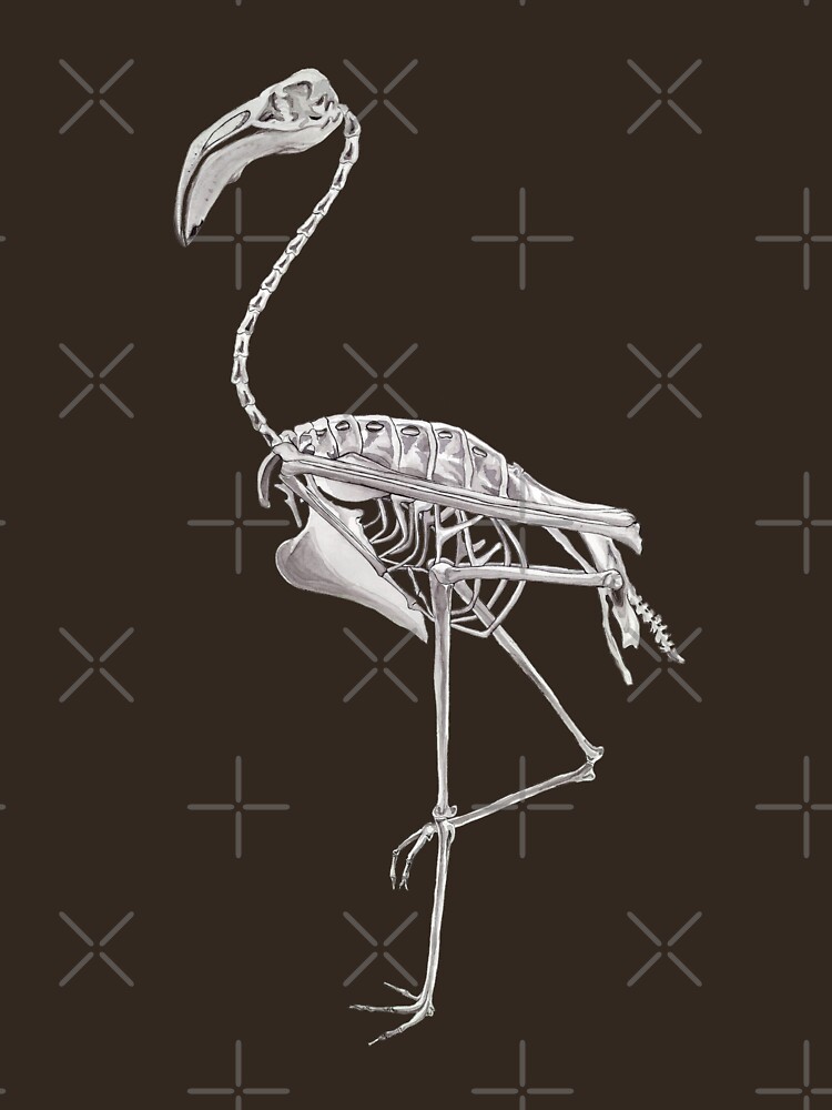 "Flamingo Skeleton: Bird Halloween Animal Anatomy" T-shirt by ...