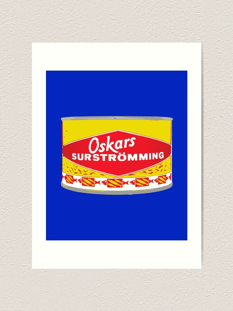 "Oskars Surströmming Fermented Fish Tin design" Art Print by ...