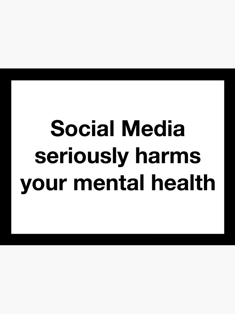 Social Media Seriously Harms Your Mental Health Sticker By social-media-seriously-harms-your-mental-health-sticker-by
