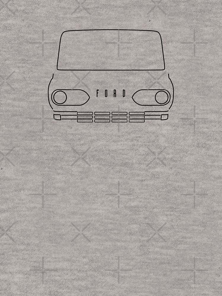 "1960s Ford Econoline classic van outline graphic (black) " Lightweight ...