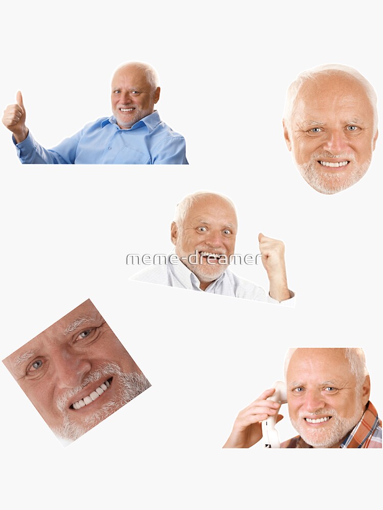 "Hide The Pain Harold Meme Sticker Pack" Sticker for Sale by meme ...