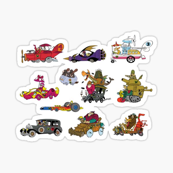 Wacky Races Stickers | Redbubble