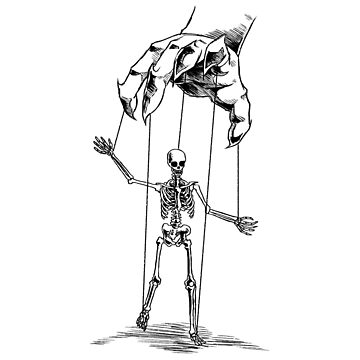 "Covens Skeleton Puppet Tattoo Design" Photographic Print for Sale by ...