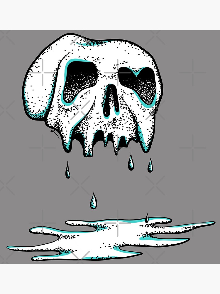 "drippy skull" Poster for Sale by LifeIsGooey | Redbubble