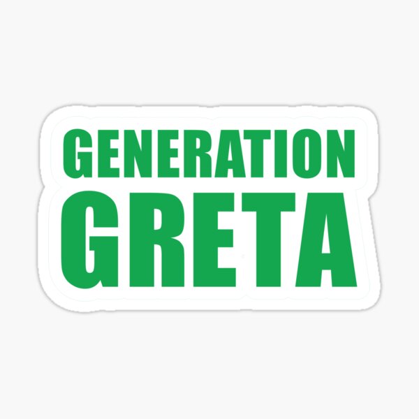 "GENERATION GRETA" Sticker for Sale by PoshJocks | Redbubble