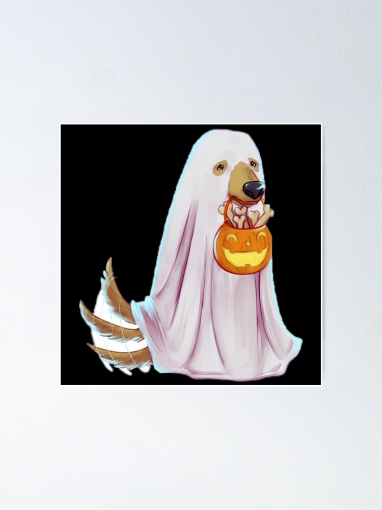 "Spooky doggo" Poster for Sale by Gingerschnapps | Redbubble