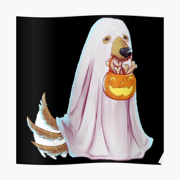 "Spooky doggo" Poster for Sale by Gingerschnapps | Redbubble