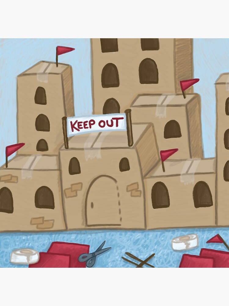 "Building a Box Fort" Poster for Sale by avesdimeshop | Redbubble