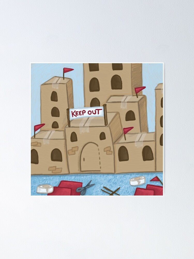 "Building a Box Fort" Poster for Sale by avesdimeshop | Redbubble
