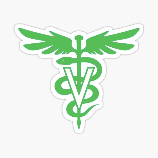 "Green Veterinary Symbol" Sticker by gracecone | Redbubble