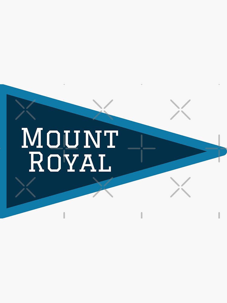 "Mount Royal University Pennant Flag Logo" Sticker by stickel | Redbubble