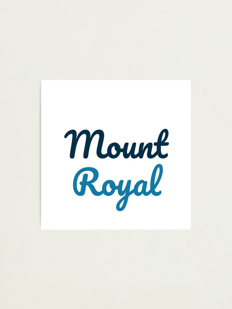 "Mount Royal University Cursive Logo" Photographic Print for Sale by ...