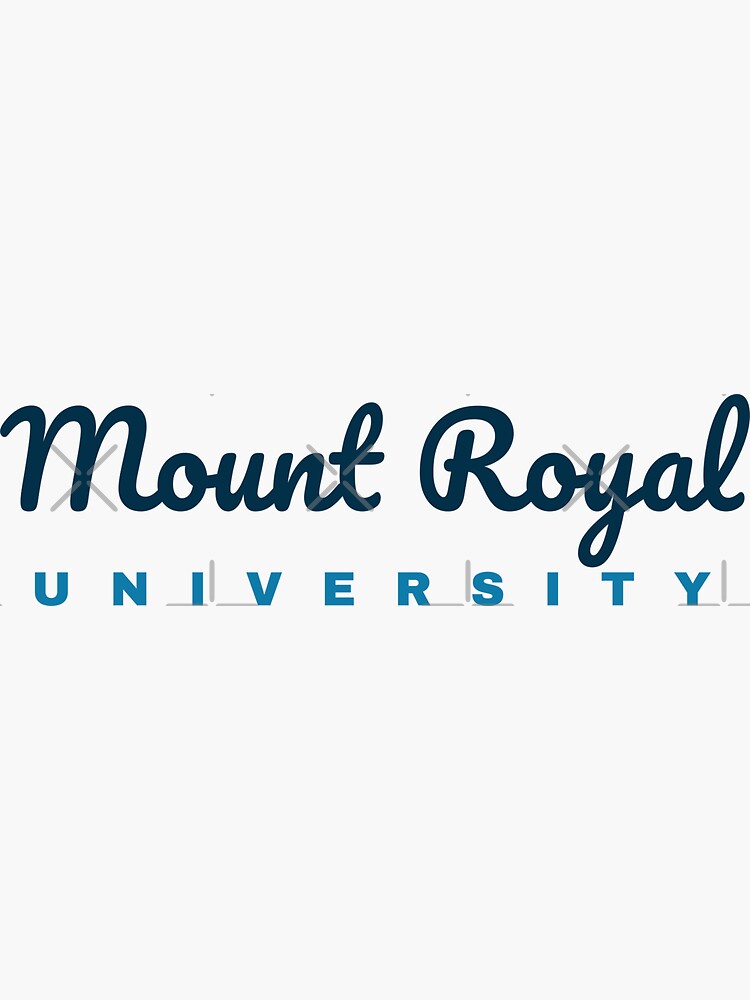 "Mount Royal University Cursive Large Logo" Sticker for Sale by stickel ...