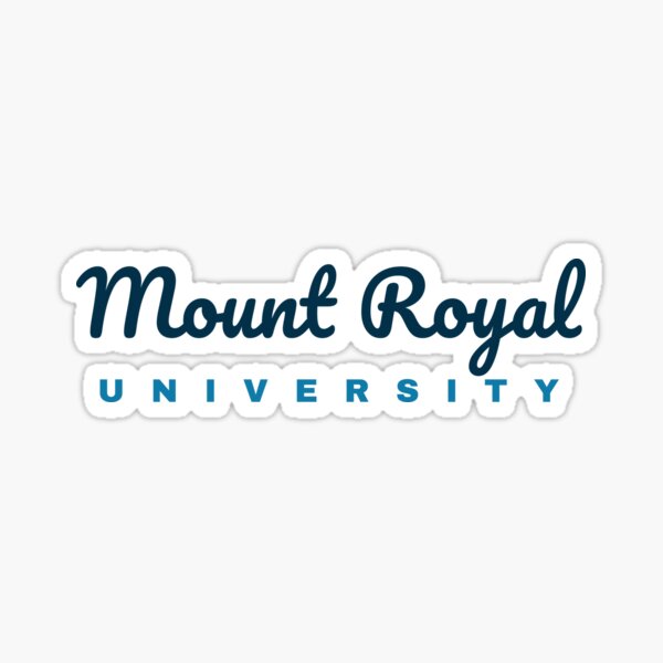 "Mount Royal University Cursive Large Logo" Sticker for Sale by stickel ...