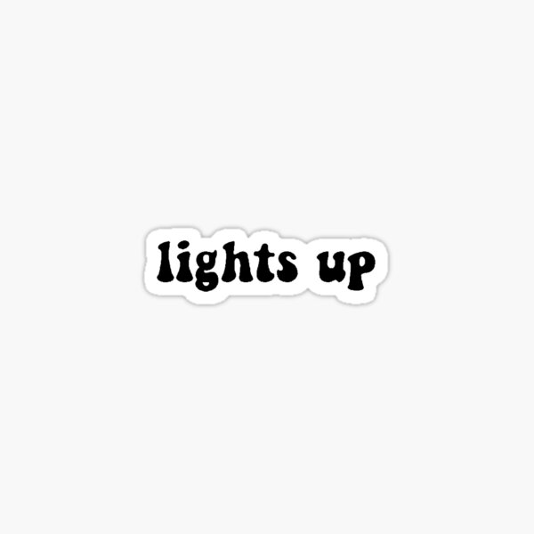 "Lights Up (Version 1)" Sticker for Sale by meanicolexx | Redbubble