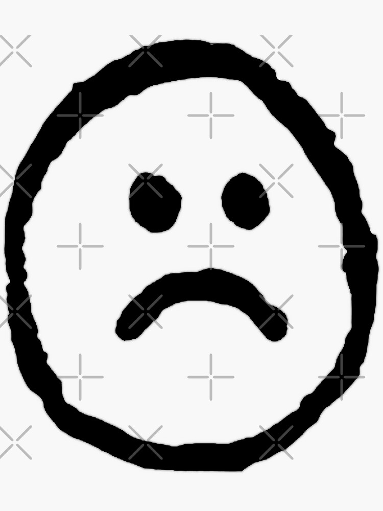 "Lil Peep Style Sad Face Tattoo Black, gustav ahr,gothboiclique,emo,rap ...