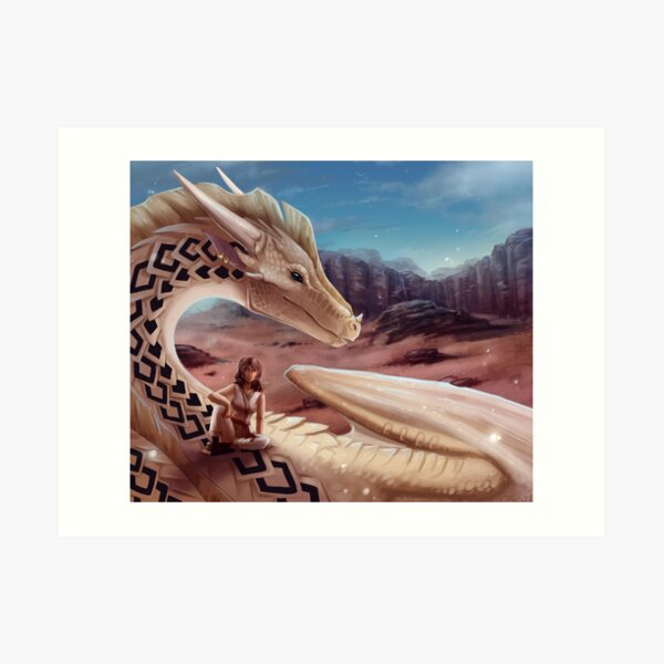 "Wings of Fire - Prince Smolder and Flower (Rose) " Art Print by ...