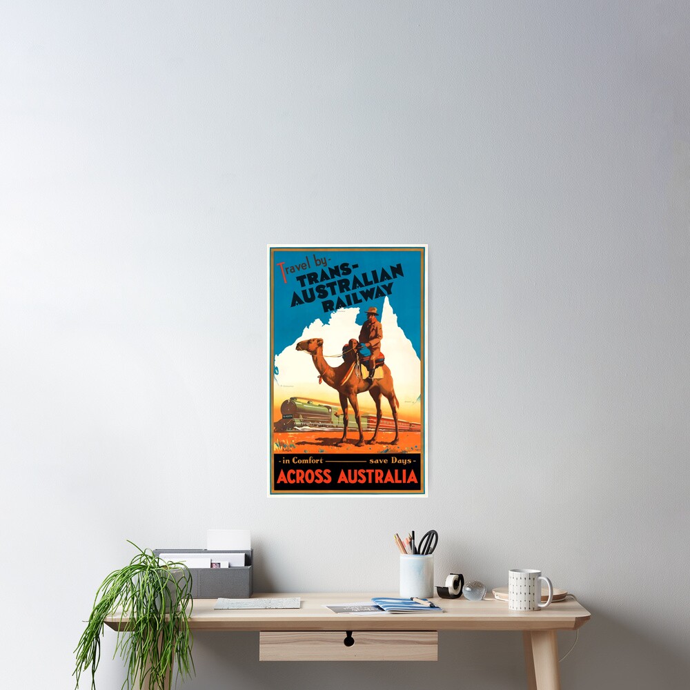 "1933 Australia Trans-Australian Railway Travel Poster" Poster for Sale ...