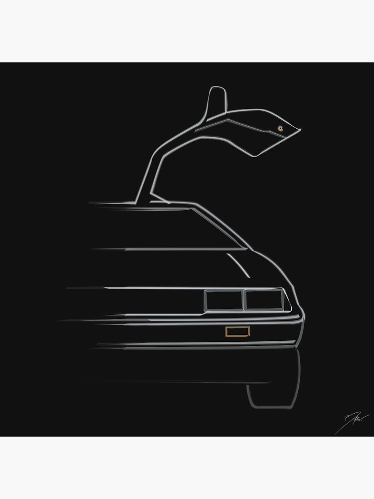 Delorean Dmc 12 Poster By Bmart Redbubble
