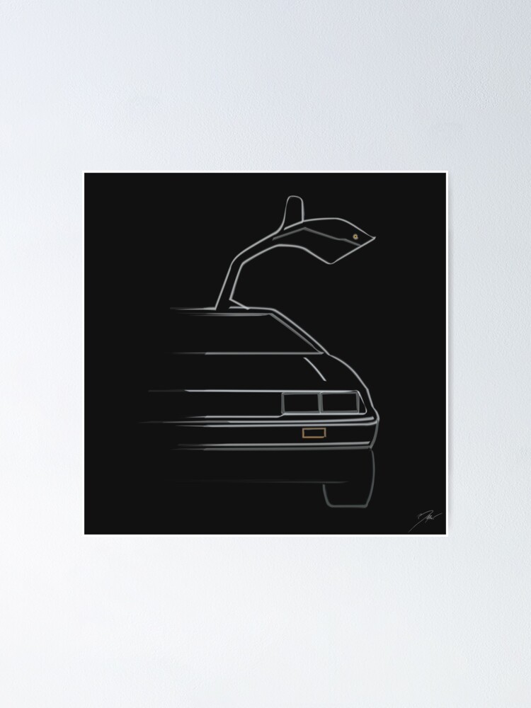 Delorean Dmc 12 Poster By Bmart Redbubble
