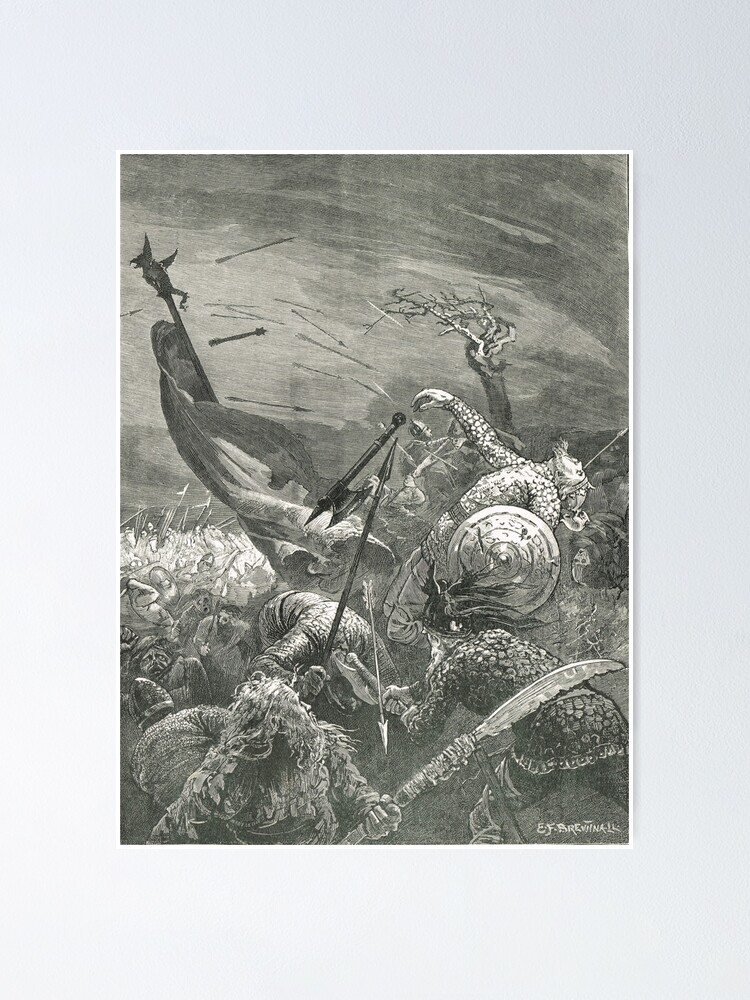 "Death of King Harold, Hastings 1066" Poster for Sale by artfromthepast ...