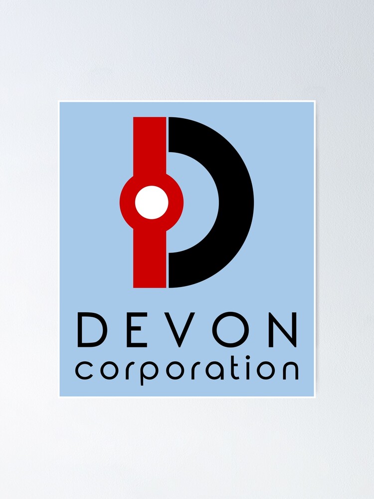 "Devon Corporation Logo (in Black)" Poster for Sale by MagentaBlimp ...