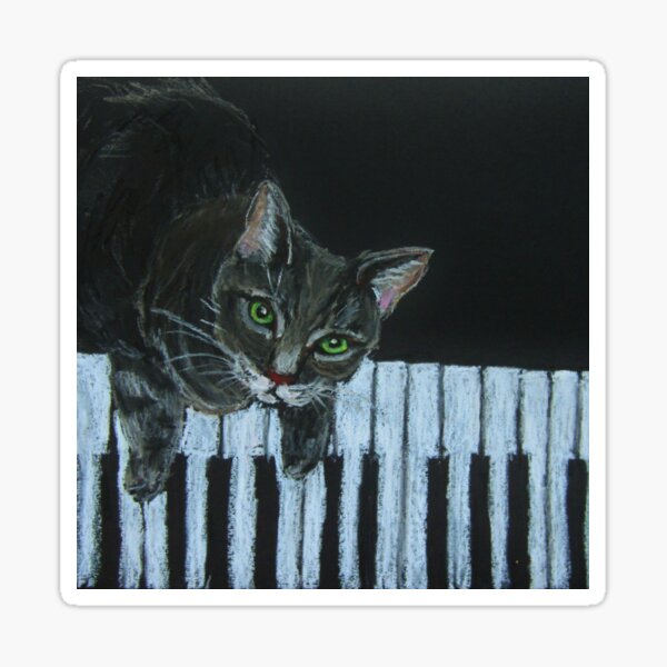 "Catgang Meowzart" Sticker for Sale by elenasloman | Redbubble