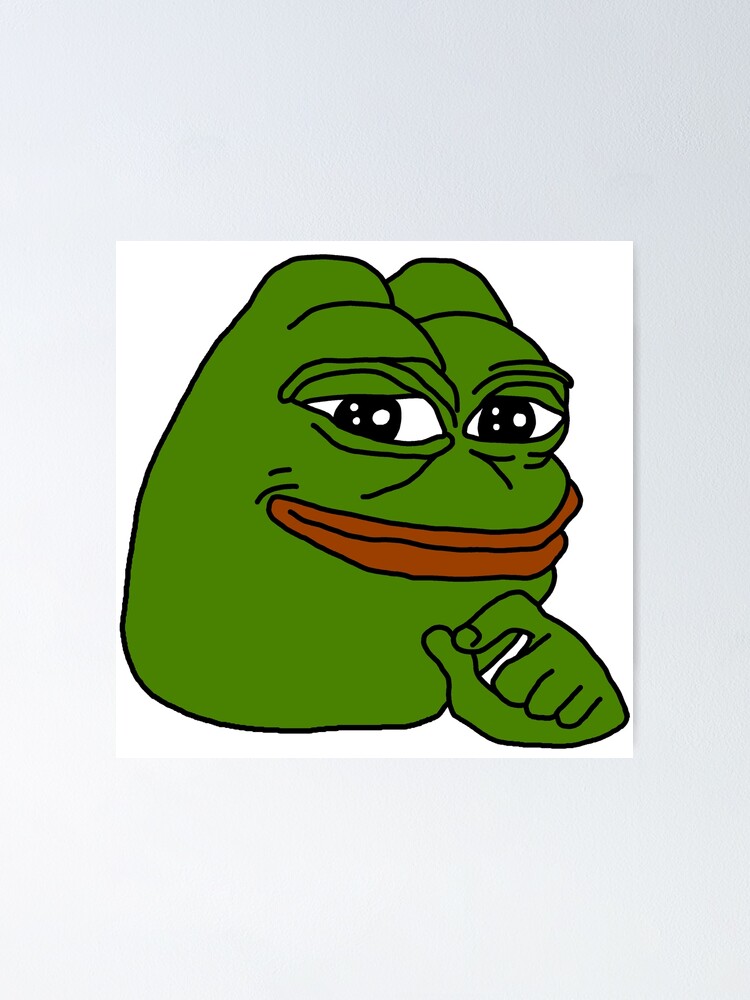 "smug frog / smug pepe " Poster for Sale by JoeDaEskimo | Redbubble