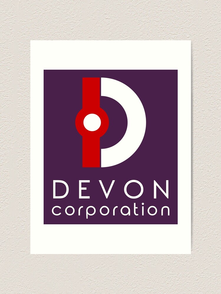 "Devon Corporation Logo (in White)" Art Print for Sale by MagentaBlimp ...