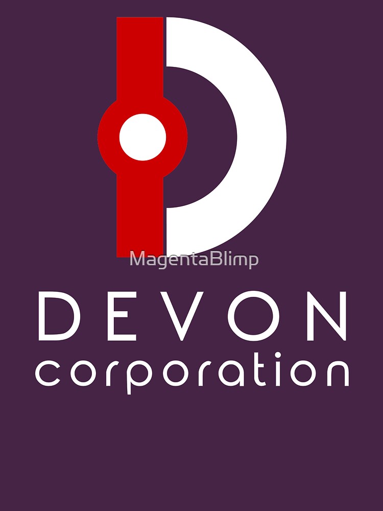"Devon Corporation Logo (in White)" T-shirt for Sale by MagentaBlimp ...