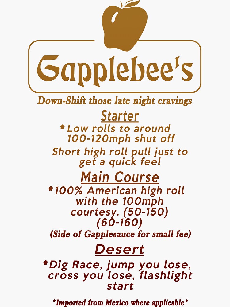 "Gapplebees Mustang LSX Trans Camaro" Sticker for Sale by CuringBreakup ...