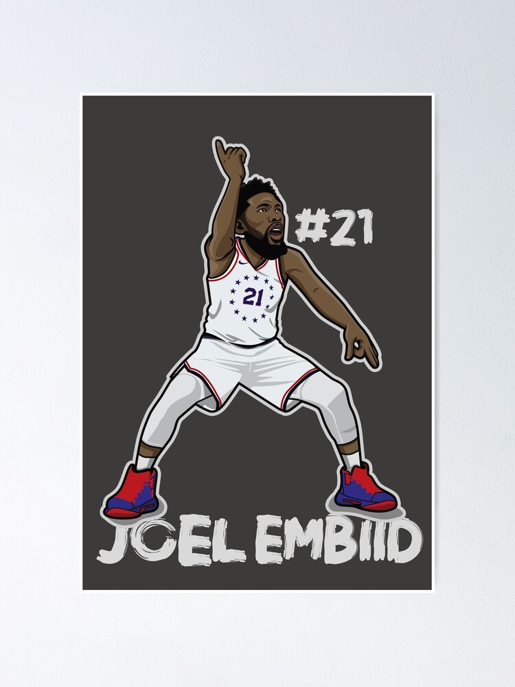 Póster «Estilo de dibujos animados de Joel Embiid» de rayd3rd | Redbubble