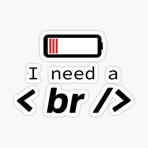 "I need a break - Funny Programming Jokes - Light Color" Sticker for ...