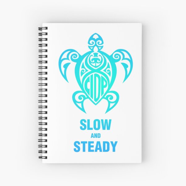 "CIDP Green Blue Slow & Steady Turtle" Spiral Notebook by turnerstokens ...