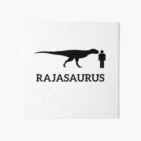 "Rajasaurus dinosaur size comparison" Art Board Print by Naohiro ...