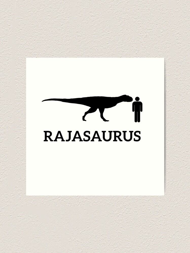 "Rajasaurus dinosaur size comparison" Art Print by Naohiro | Redbubble