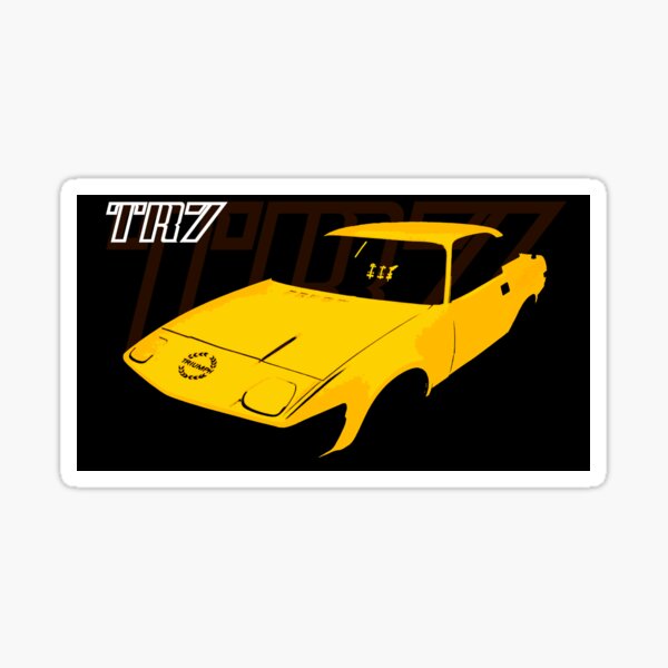 "TRIUMPH TR7 (YELLOW)" Sticker for Sale by ThrowbackMotors | Redbubble