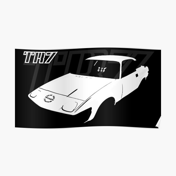 "TRIUMPH TR7 (WHITE)" Poster by ThrowbackMotors | Redbubble