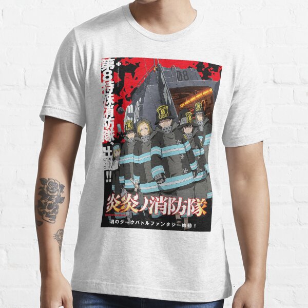 "Fire Force poster" T-shirt for Sale by fusudrama | Redbubble | japan ...