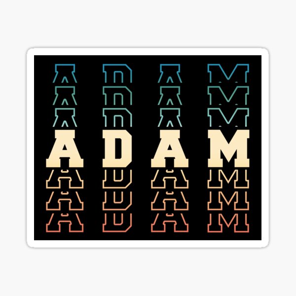 Adam Name Tag Stickers | Redbubble