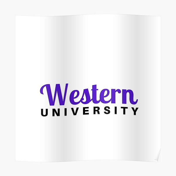 "Western University Logo (Cursive)" Poster for Sale by stickel | Redbubble
