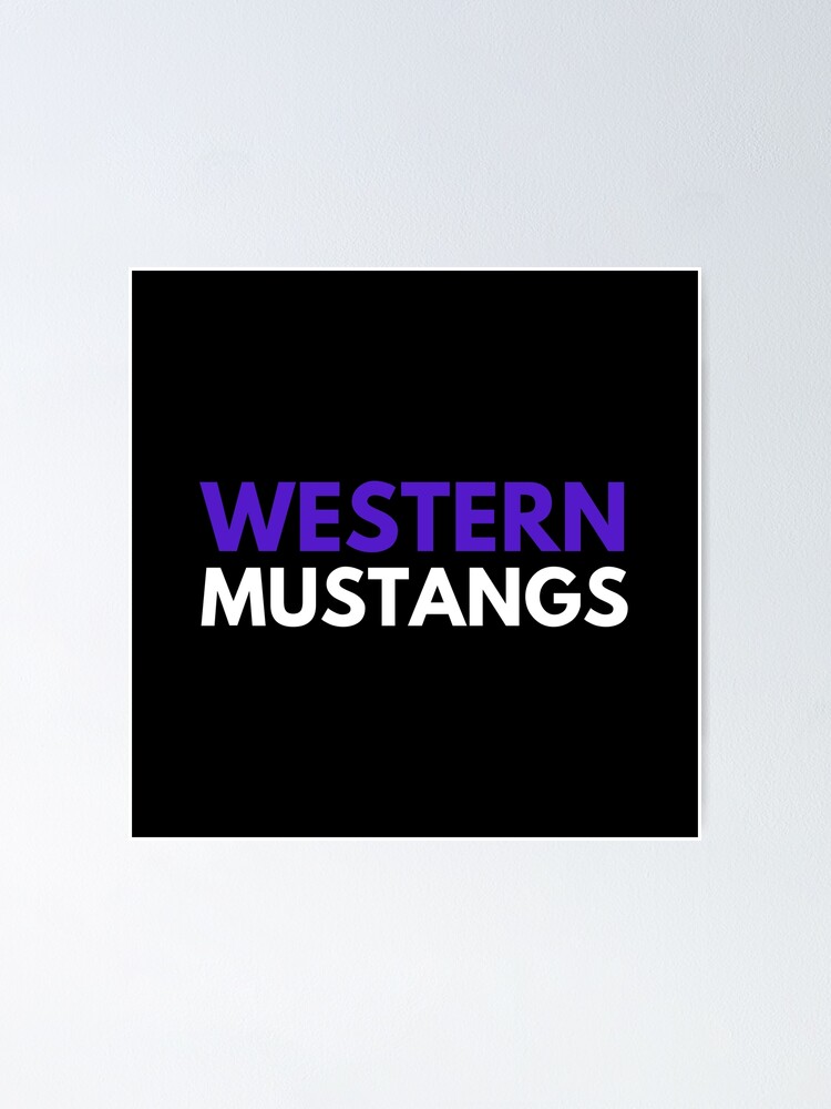 "Western University Western Mustangs Logo (Coloured)" Poster by stickel ...