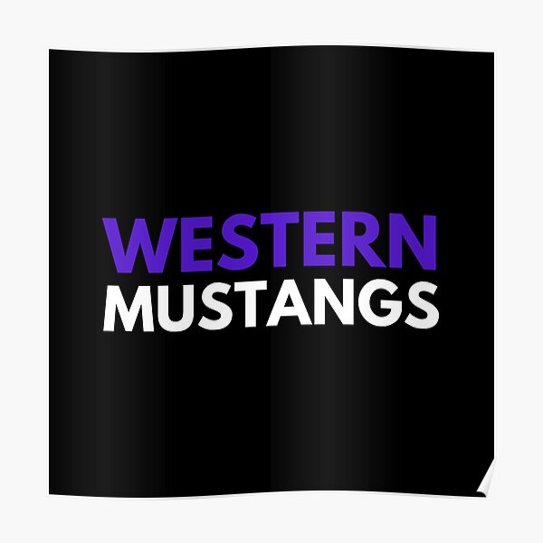 "Western University Western Mustangs Logo (Coloured)" Poster by stickel ...